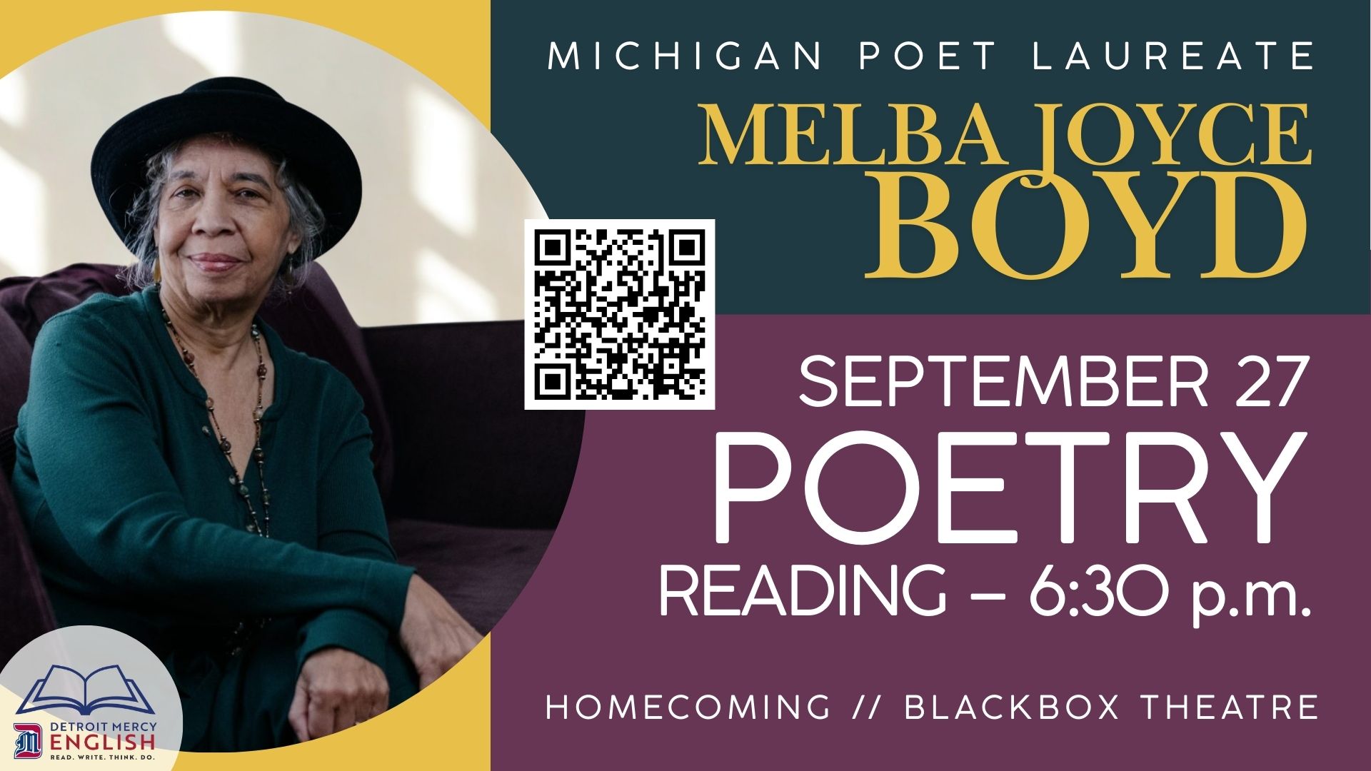 Michigan Poet Laureate Melba Joyce Boyd Comes to UDM! – Between the Pages